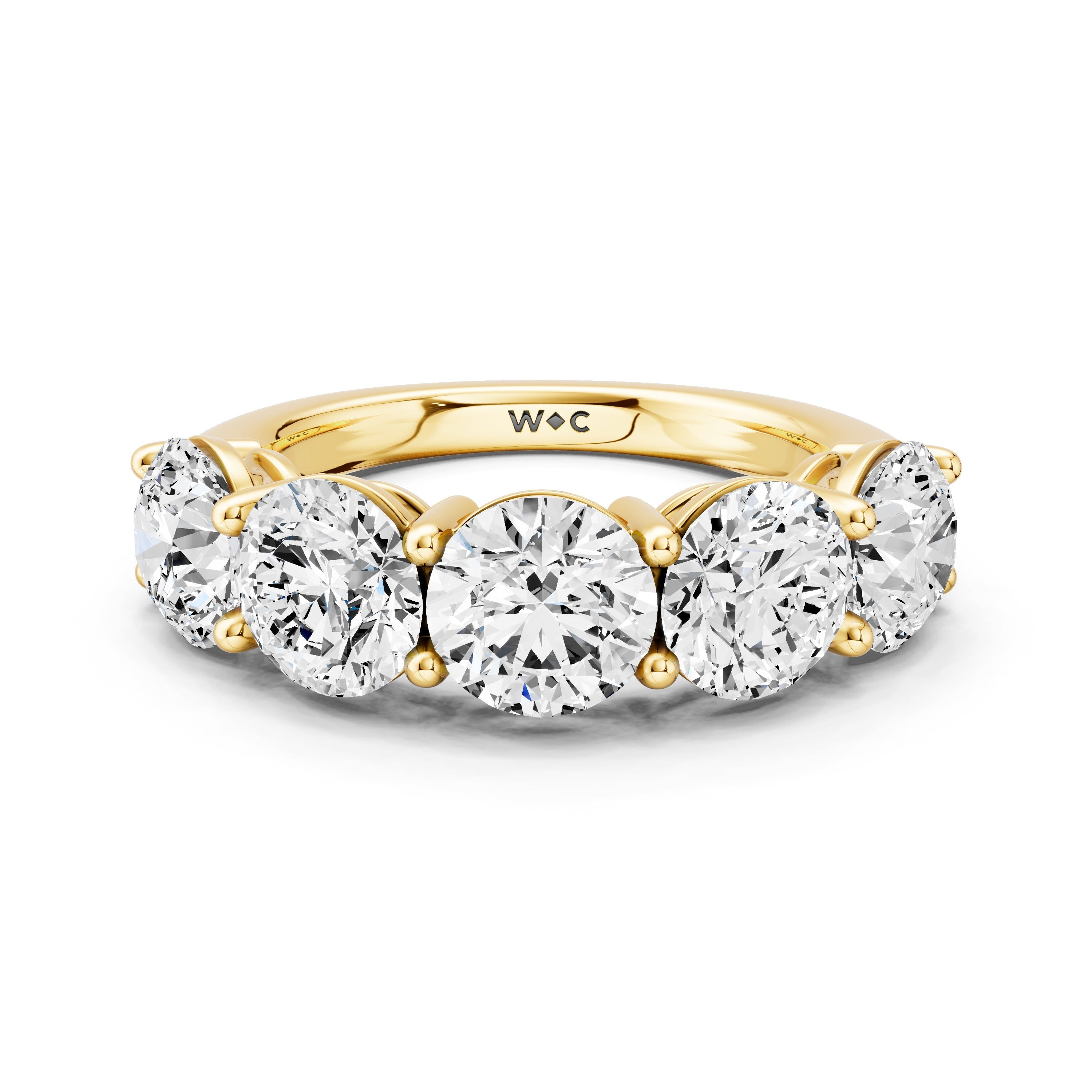 Five Stone Round Diamond Anniversary Ring Size 7 – With Clarity