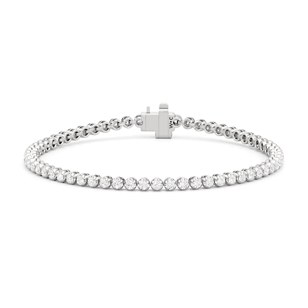 Modern Nugget Lab Diamond Tennis Bracelet – With Clarity