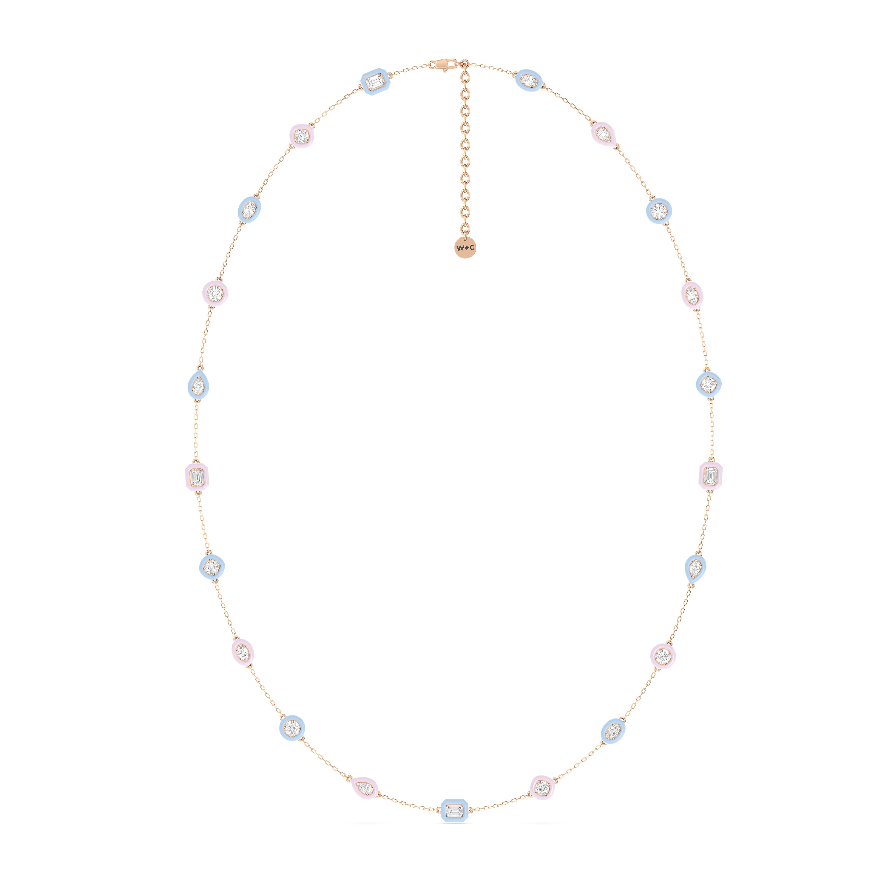 Multi Color Chain Necklace – With Clarity