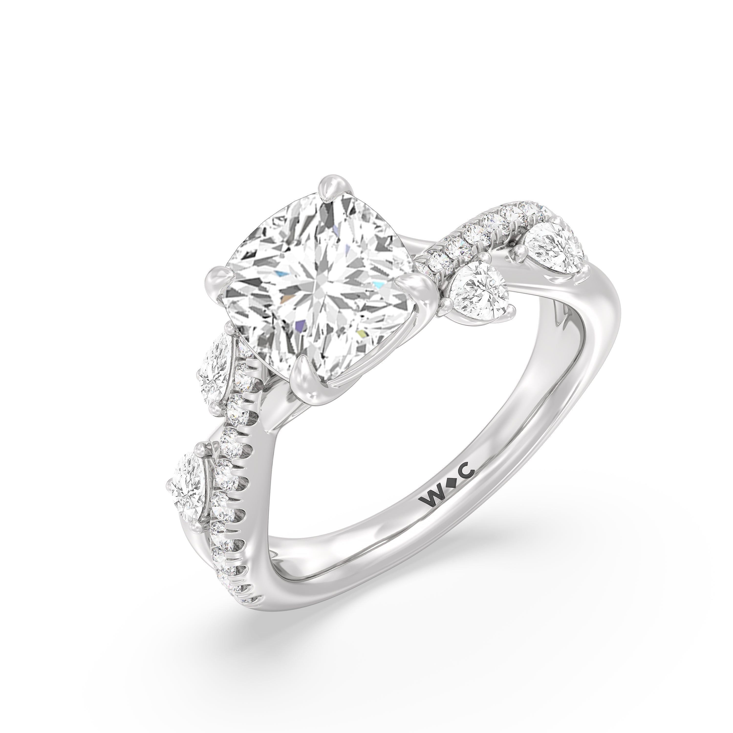 Regal Vine Engagement Ring – With Clarity