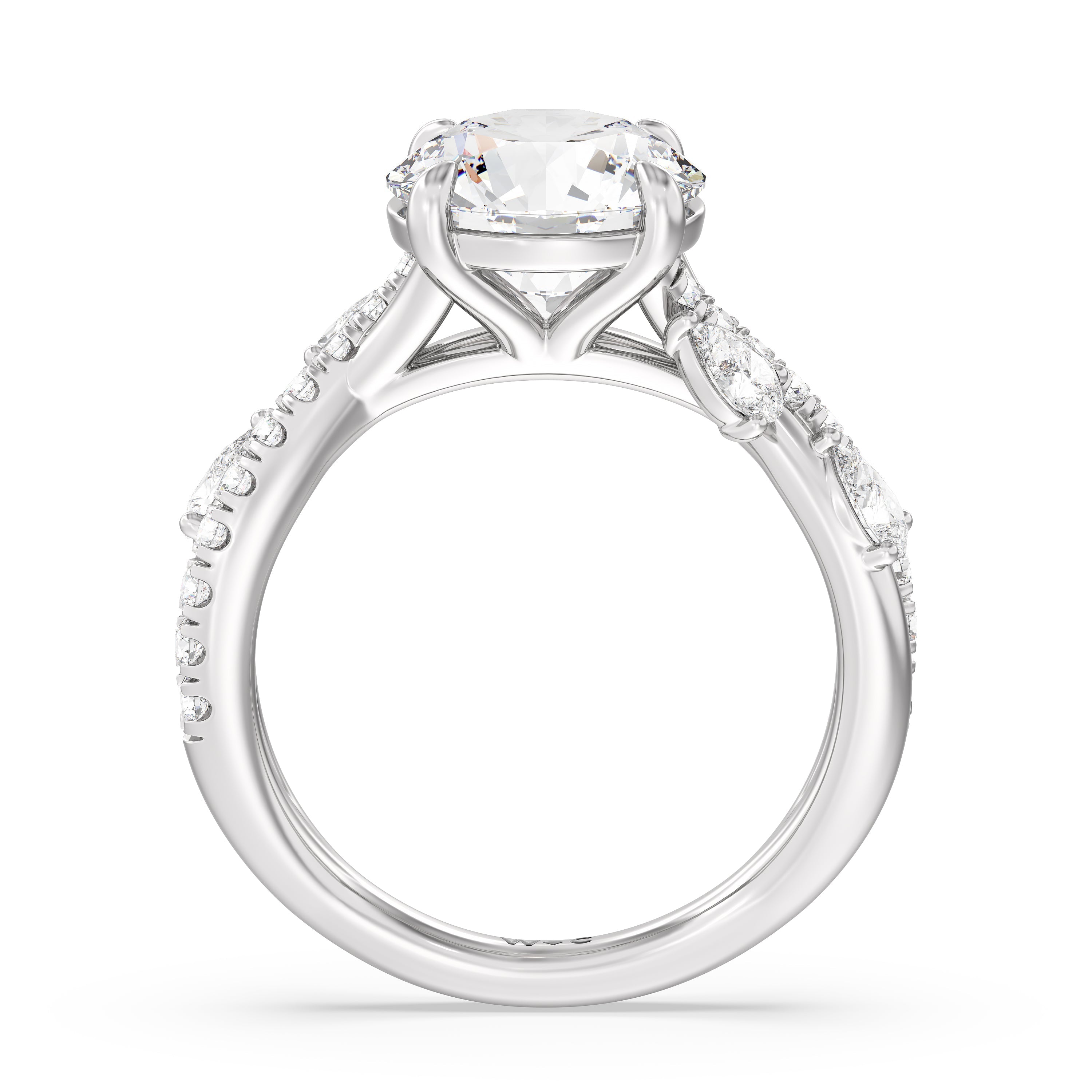 Regal Vine Engagement Ring – With Clarity