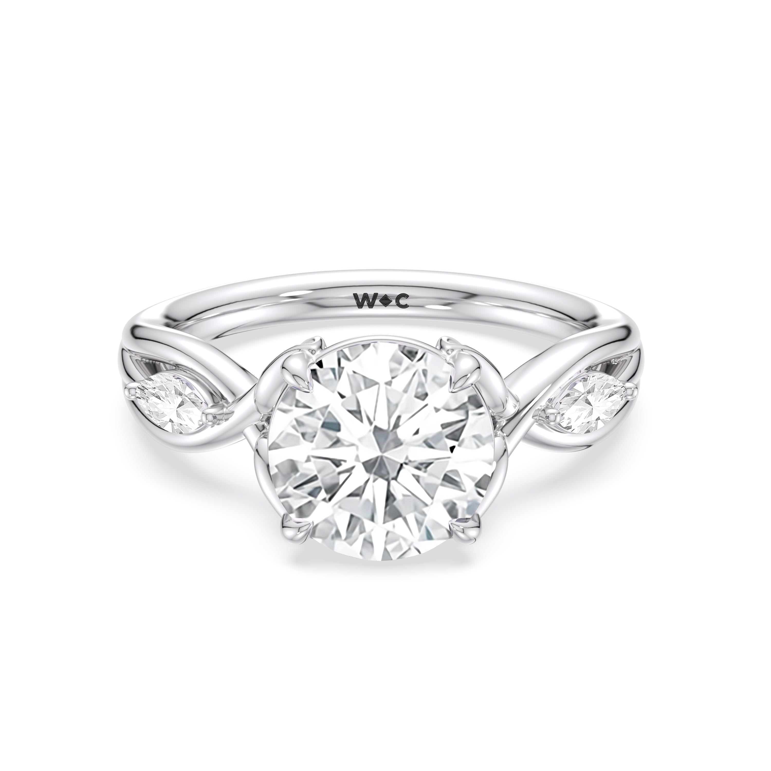 Garden Vine Engagement Ring – With Clarity