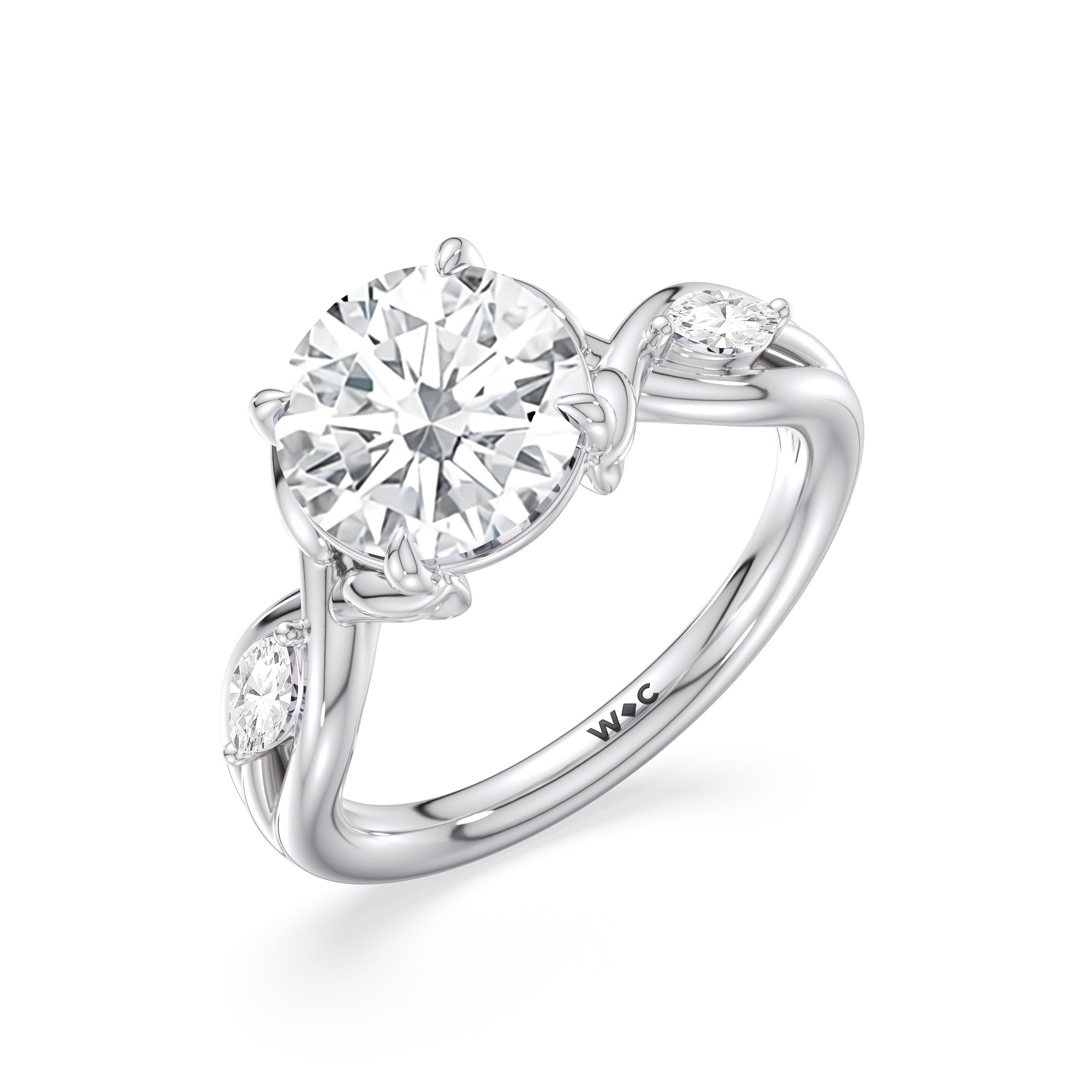 Garden Vine Engagement Ring – With Clarity