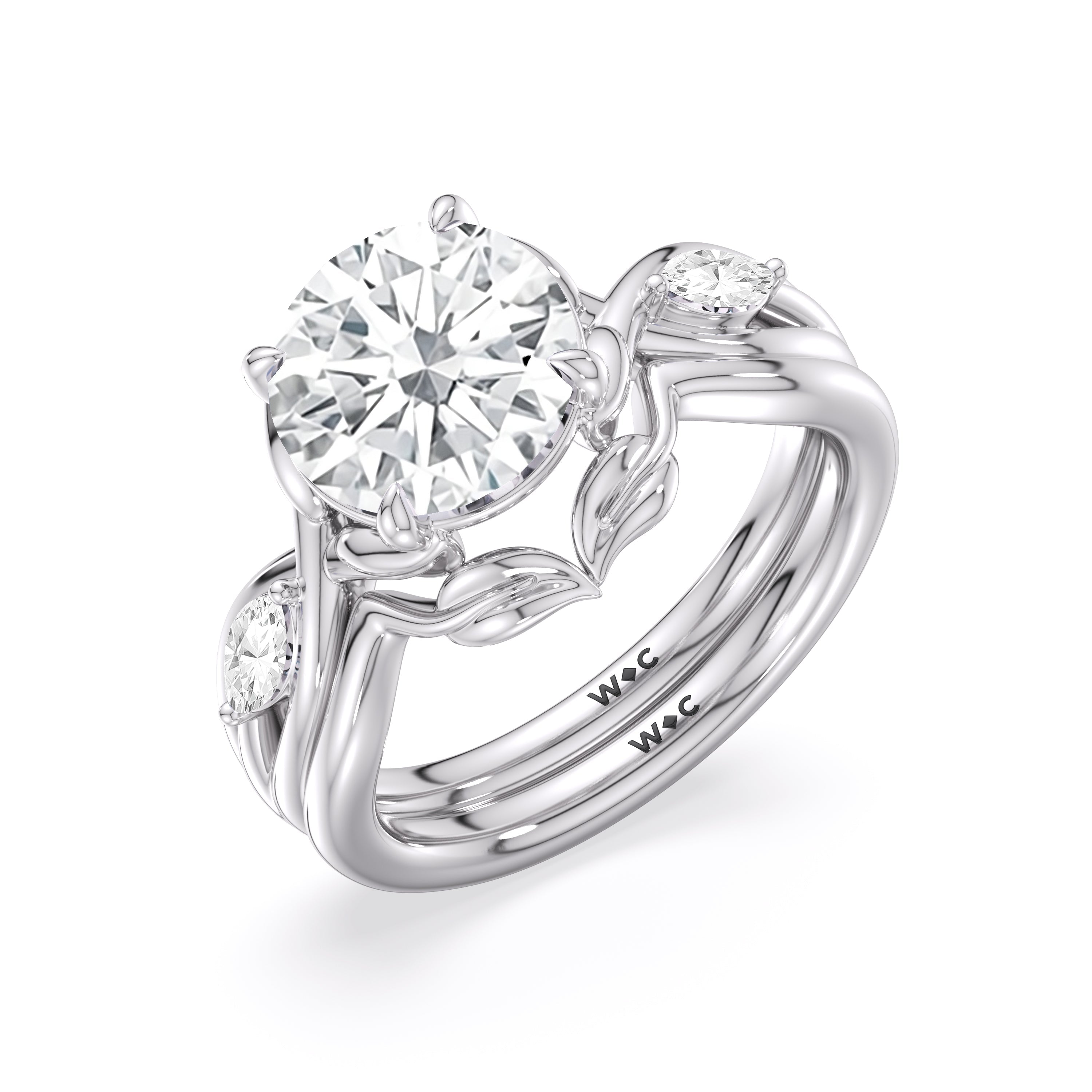 Garden Vine Engagement Ring – With Clarity