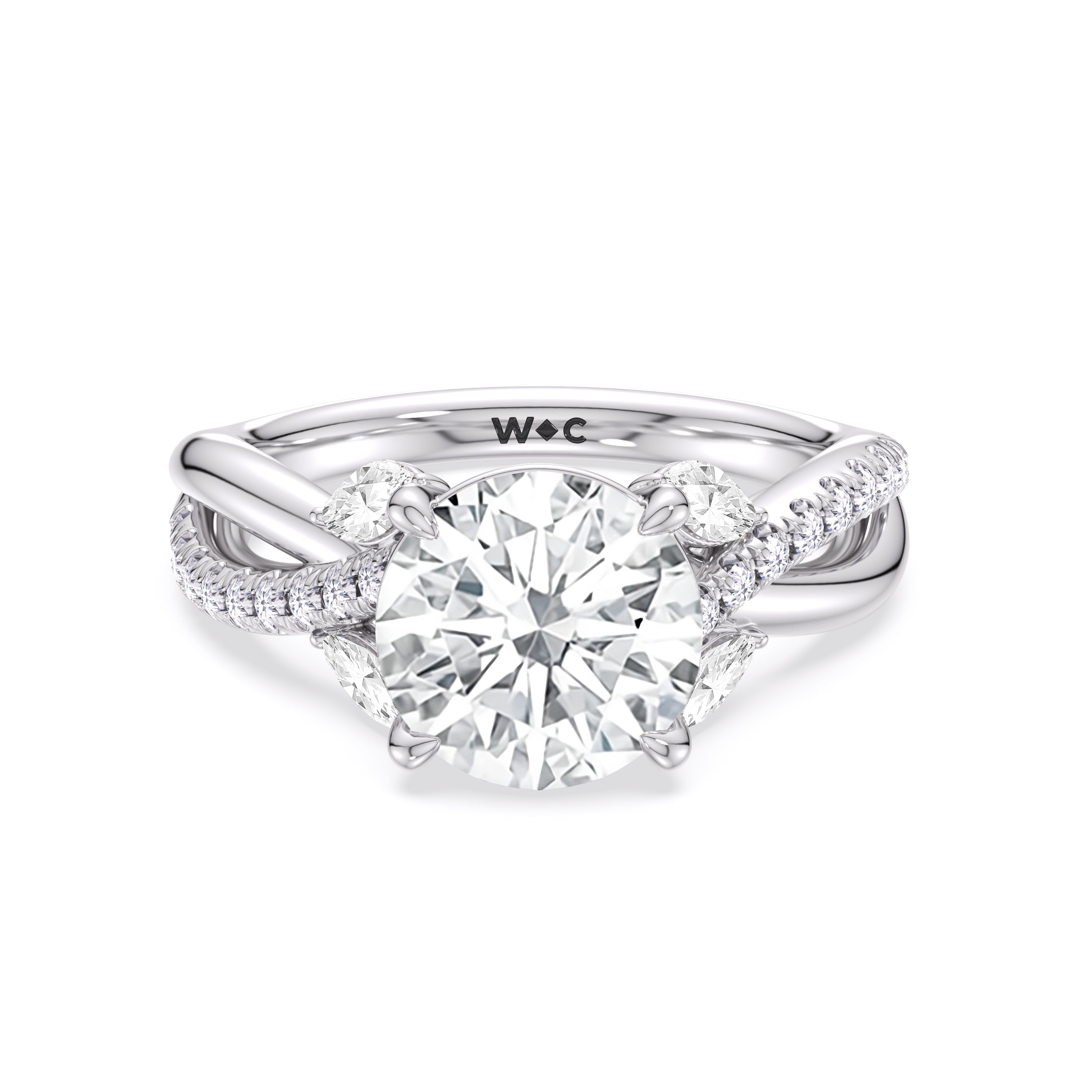 Winding Vine Engagement Ring – With Clarity