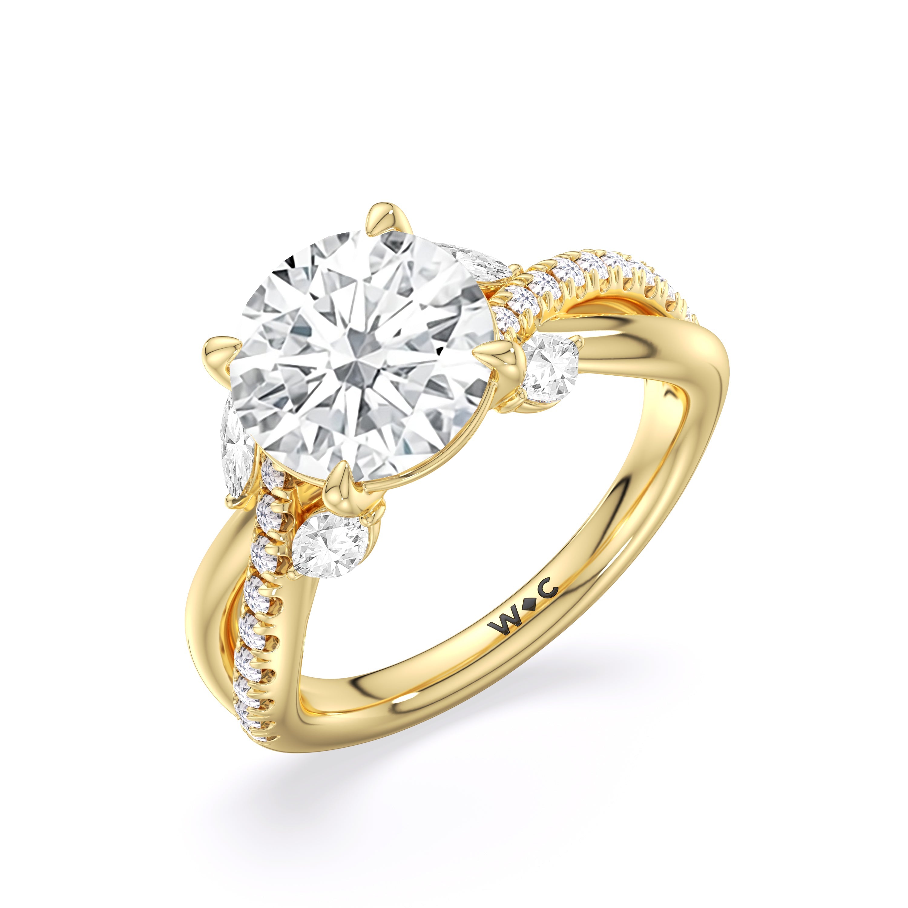 Winding Vine Engagement Ring – With Clarity