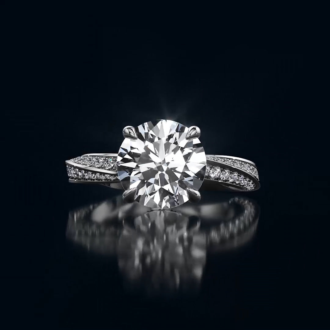 The Bond Engagement Ring – With Clarity