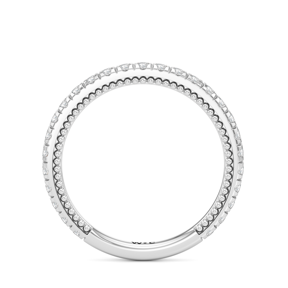 The Peony Wedding Band – With Clarity