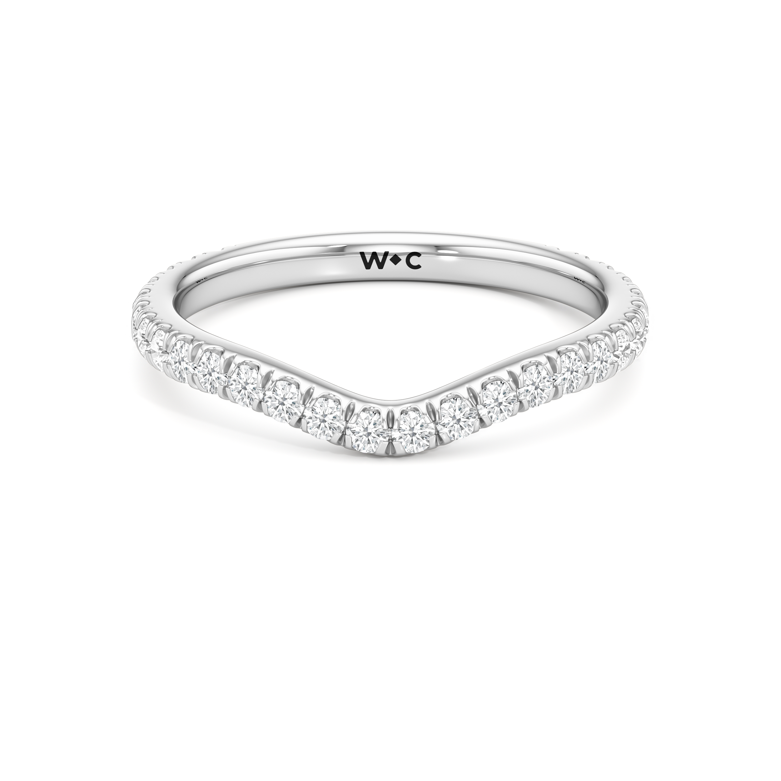 The Rosaline Wedding Band – With Clarity