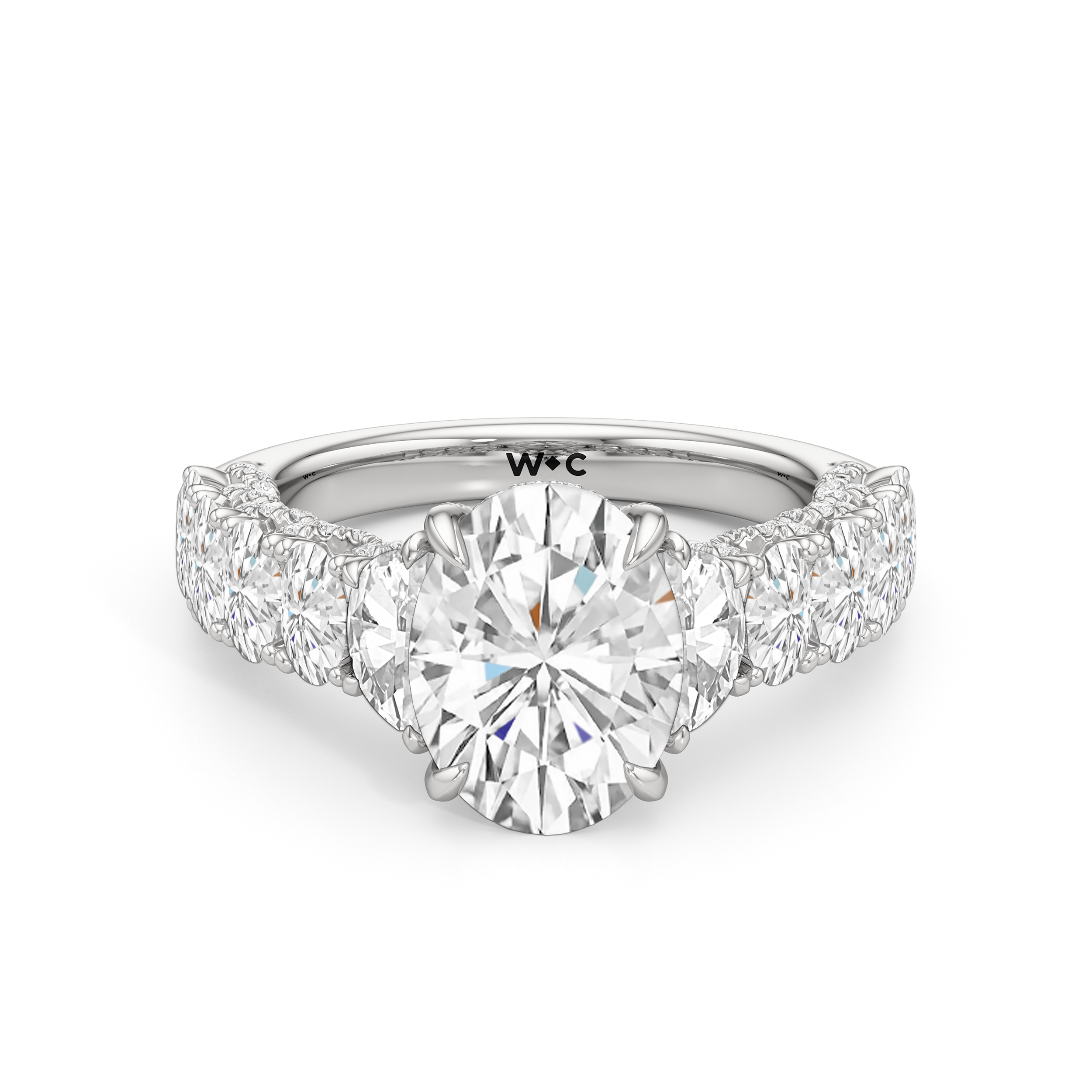 The Roosevelt Three Stone Ring – With Clarity