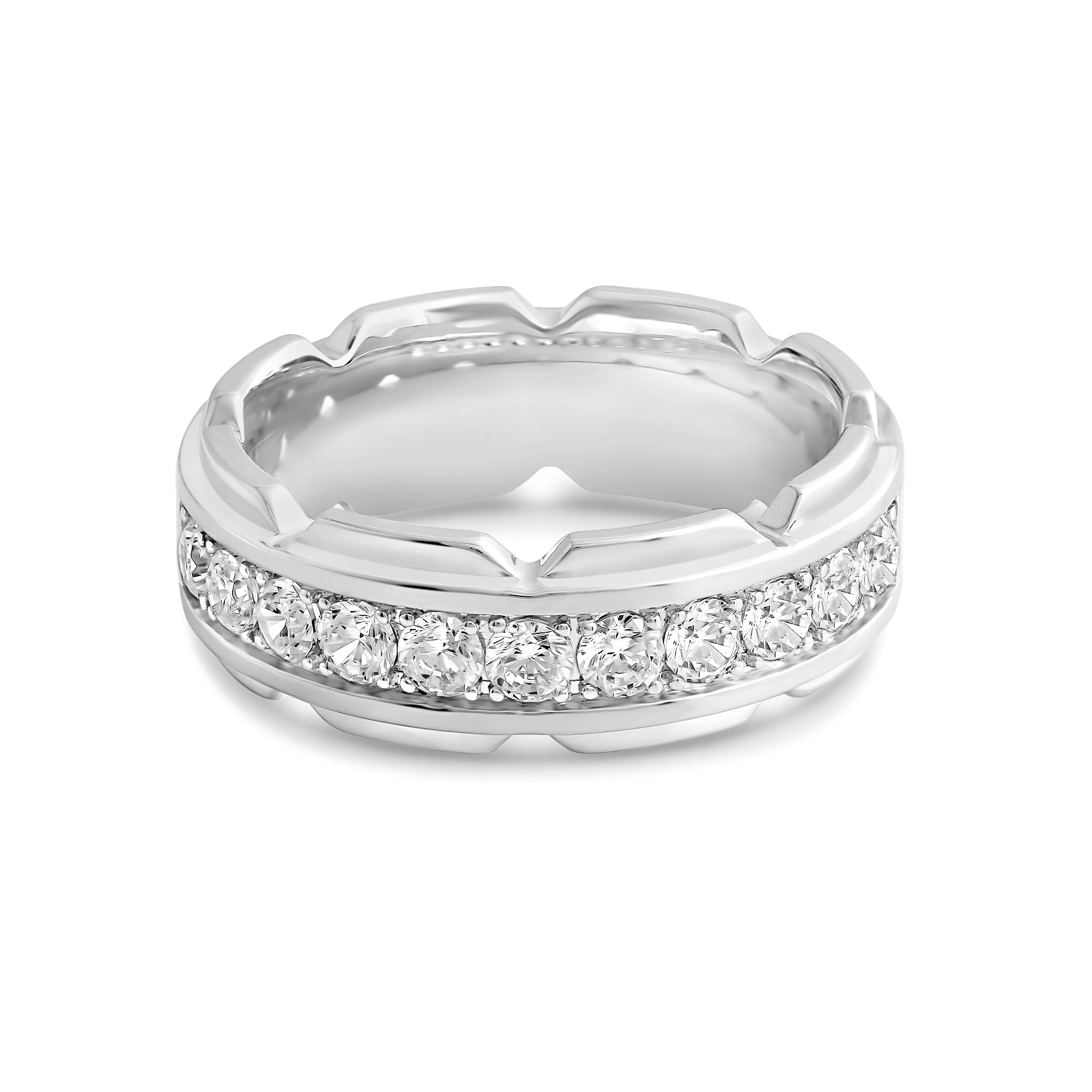 V Frame Men's Ring – With Clarity