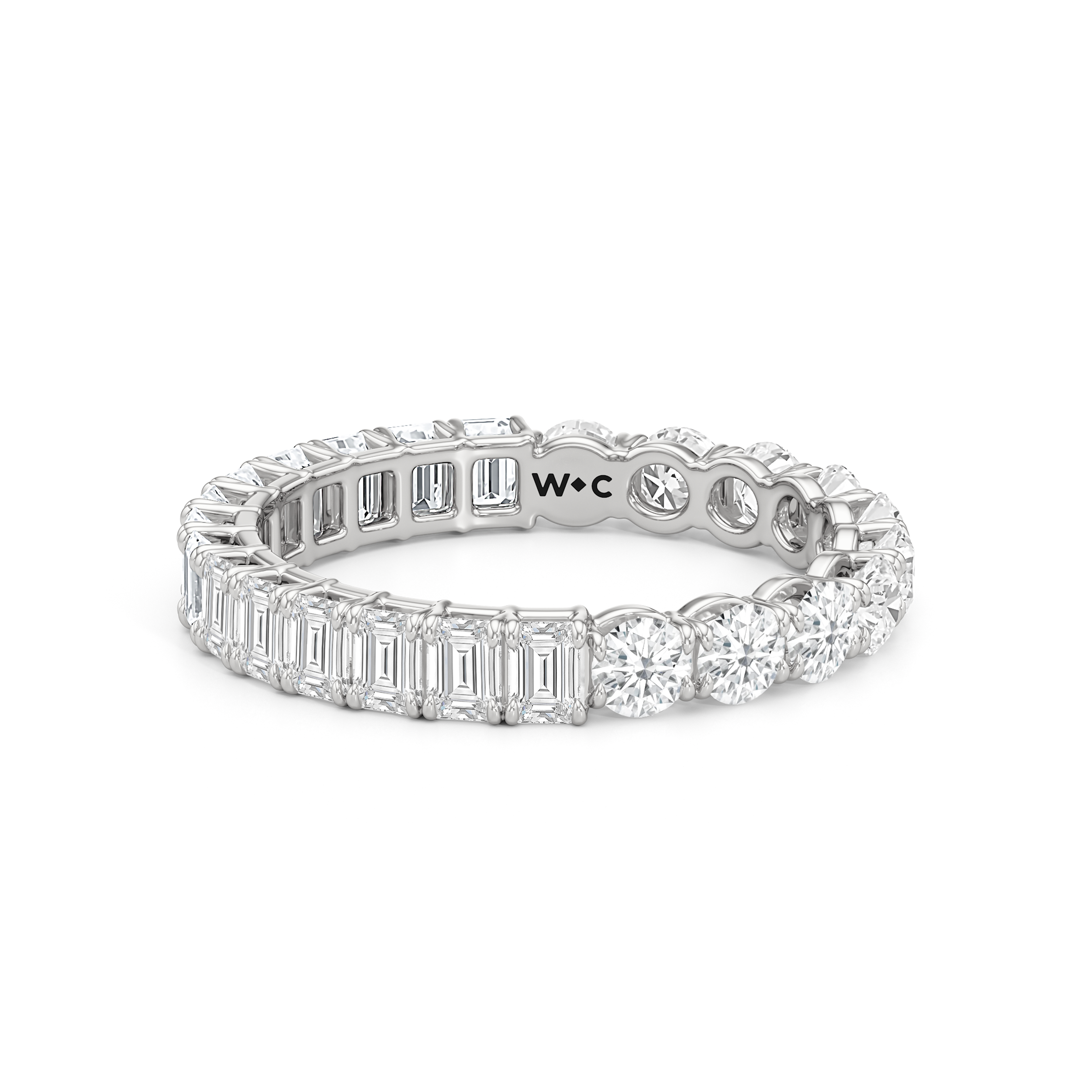 Classic Gemini Half & Half Eternity Band (F+ SI+) – With Clarity