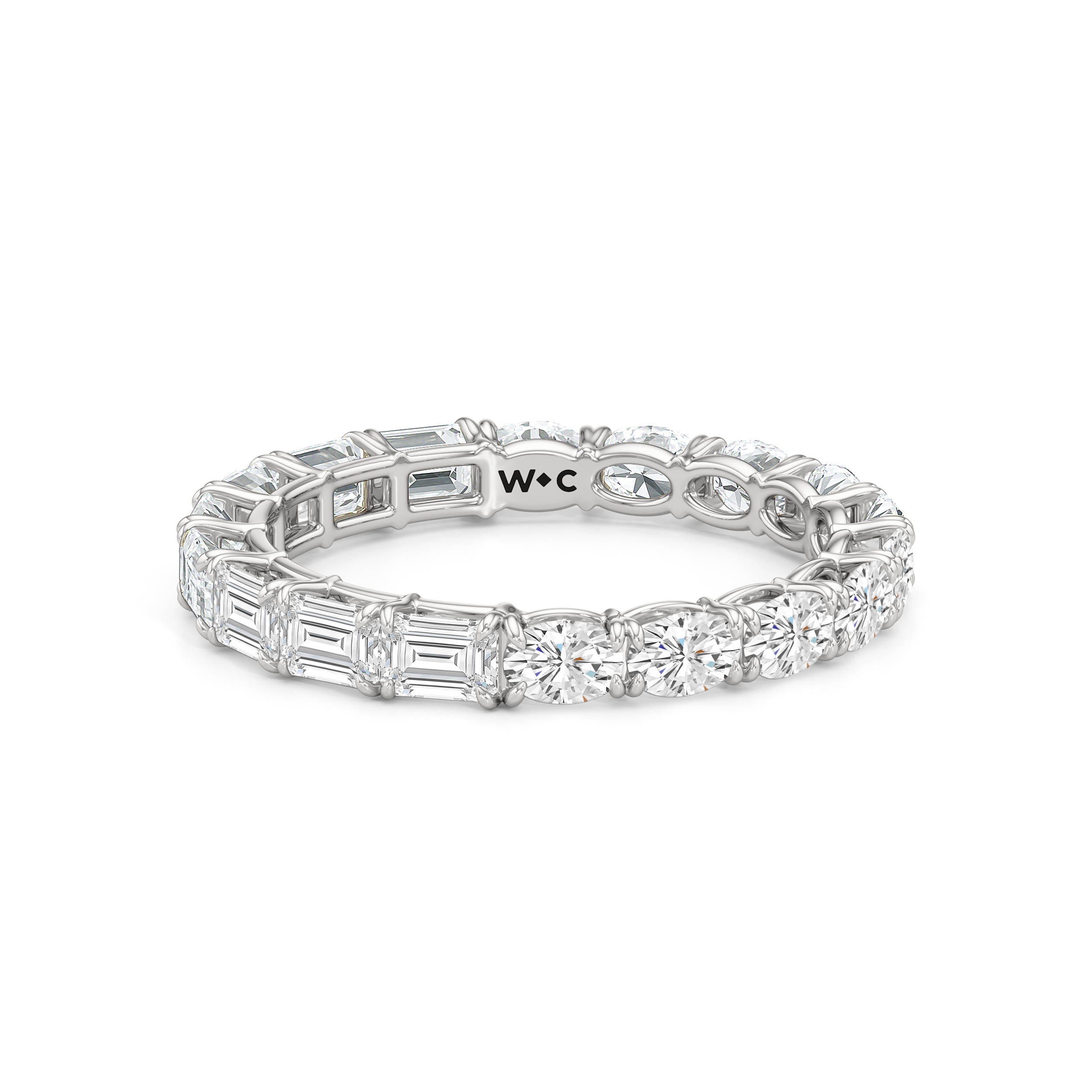 Classic Equinox Half & Half Eternity Band (F+ SI+) – With Clarity