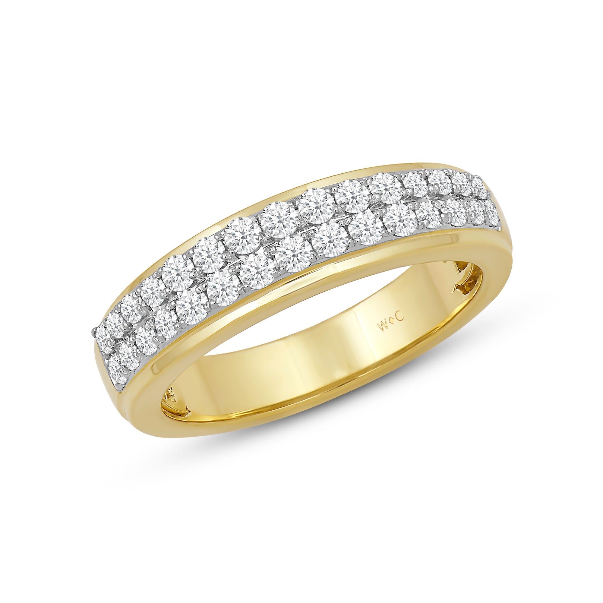 Two Row Pave Classic Diamond Ring – With Clarity