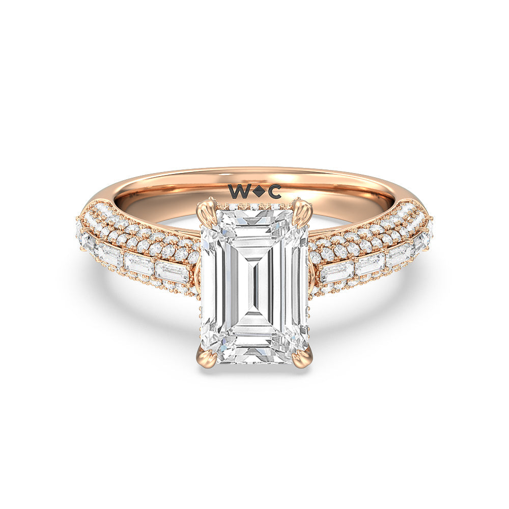 The Soho 3 9/10 CTTW Round Cut Lab Grown Diamond Engagement Ring in ...