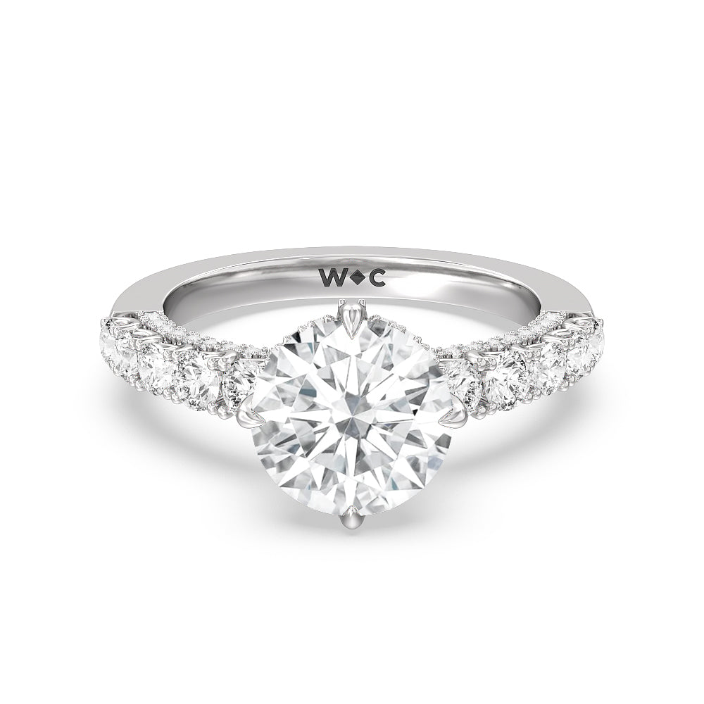 The Fifth Avenue 3 CTTW Round Cut Lab Grown Diamond Engagement Ring in ...