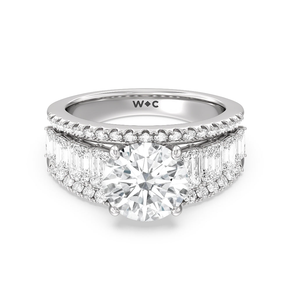 The Skyline 6 1/3 CTTW Oval Cut Lab Grown Diamond in 14KT White Gold ...