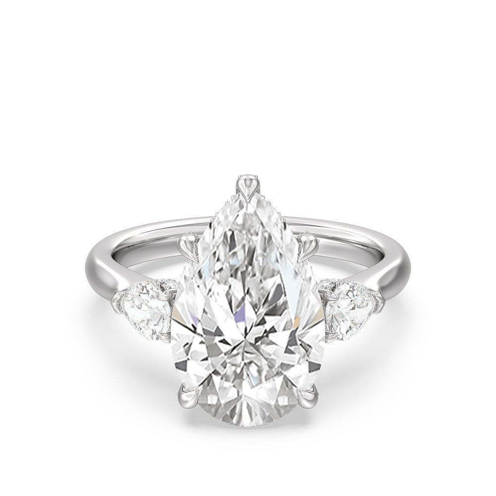 Elegance Pear 5 CTTW Pear Shaped Lab Grown Diamond Side Stone ...