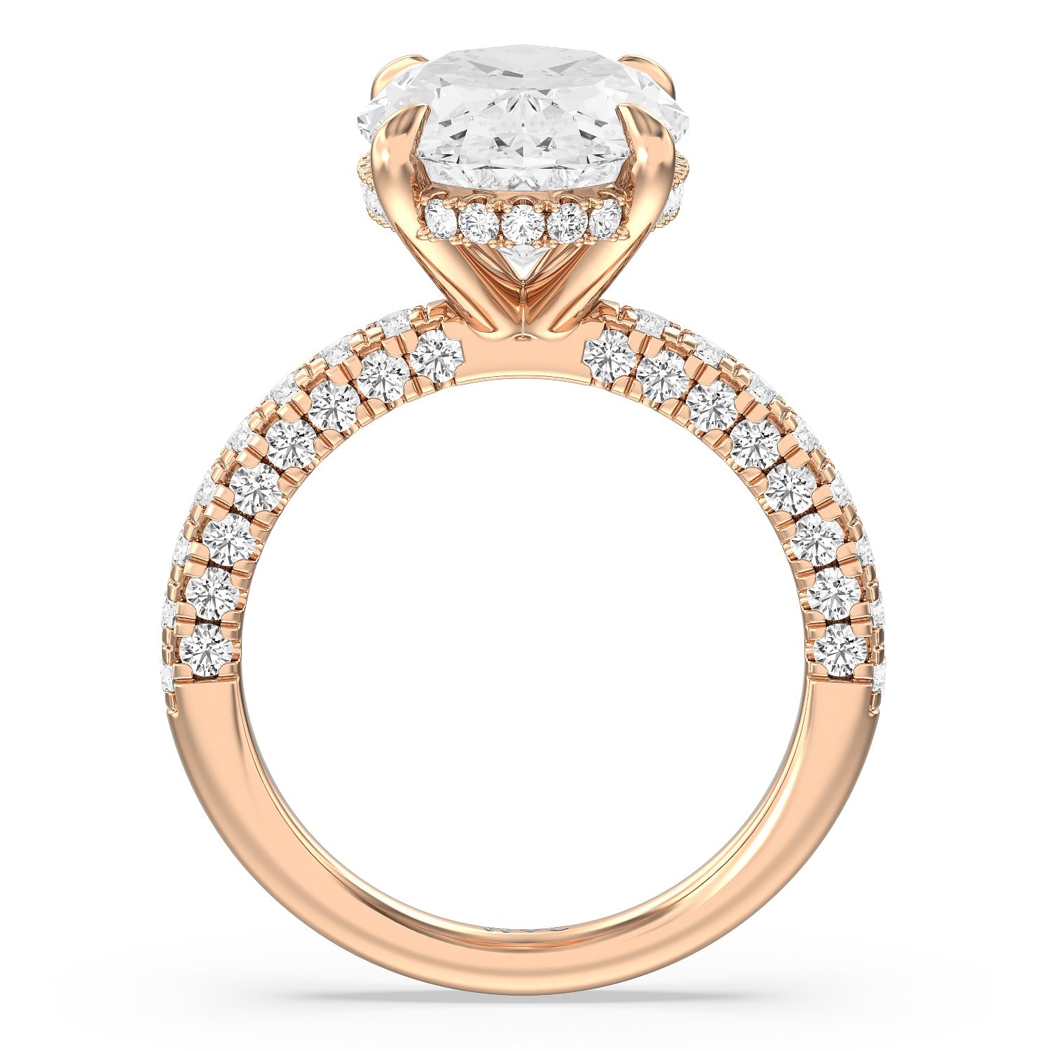 Stately Pave Side Stone Ring – With Clarity