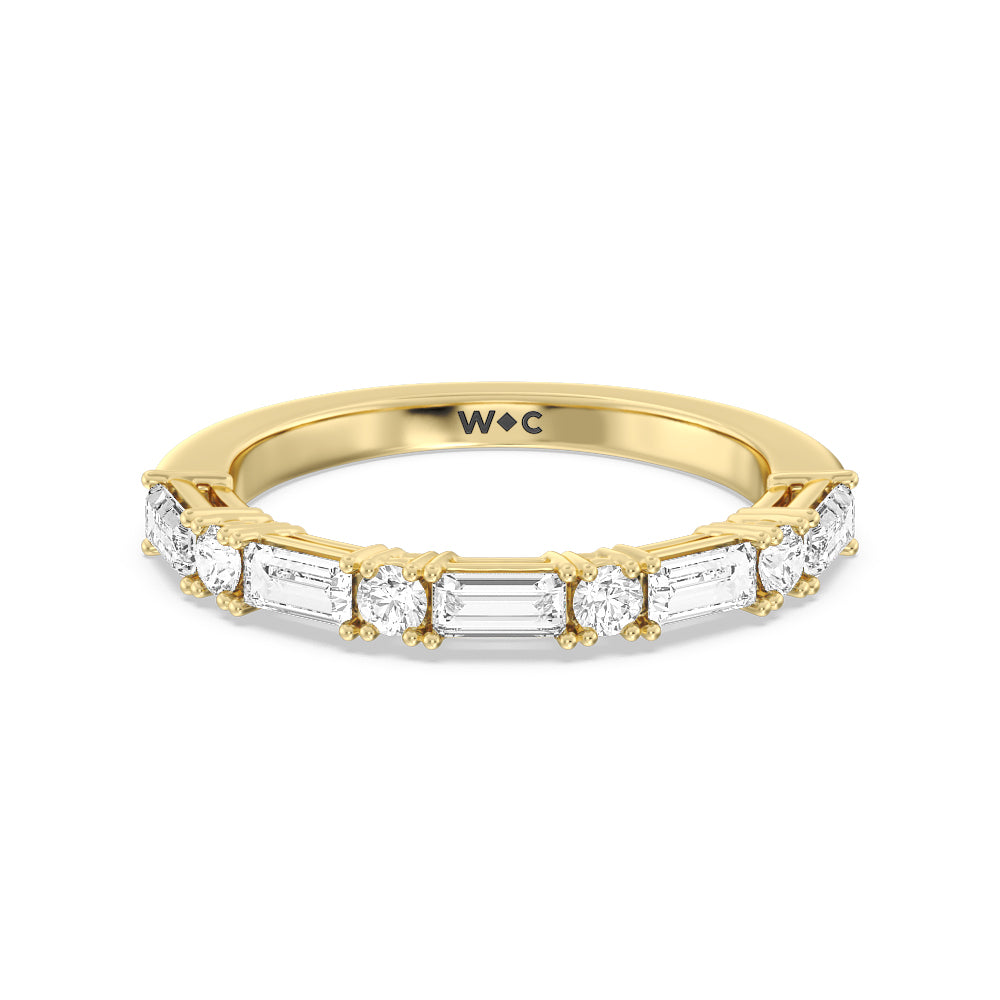 Geometric Sequence Diamond Anniversary Band Size 5.75 – With Clarity
