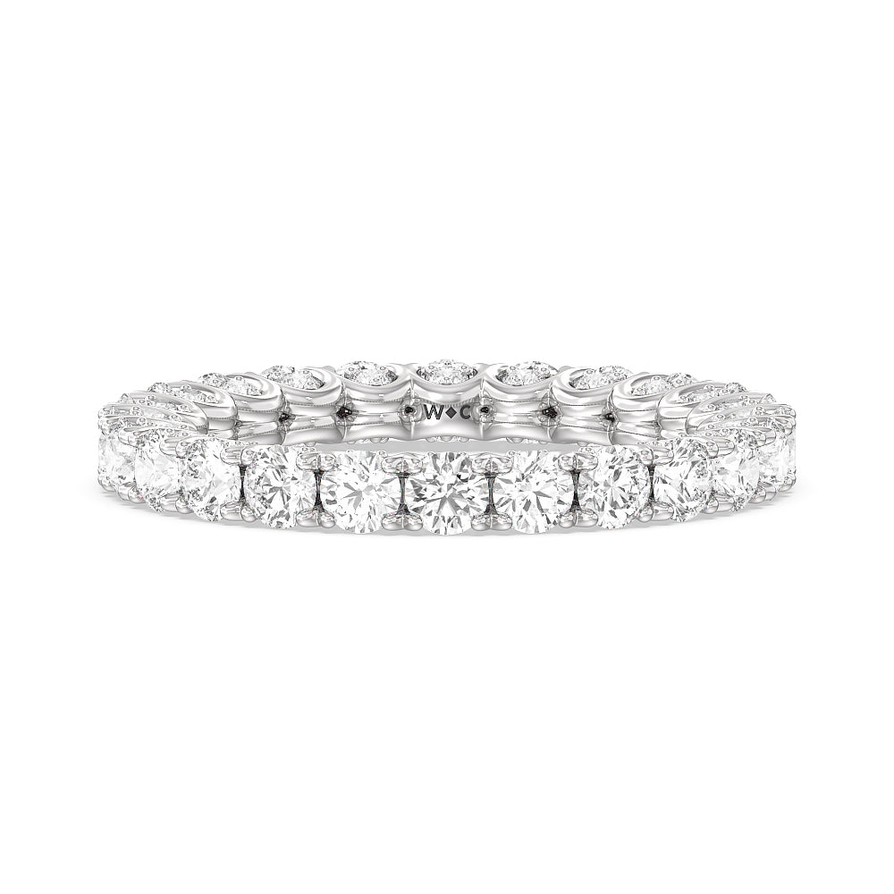 Split Prong Basket Eternity Ring – With Clarity