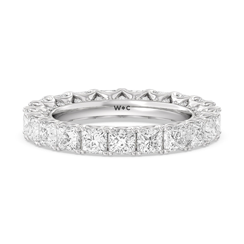 Princess Split Prong Studded Eternity Ring Size 6.5 – With Clarity
