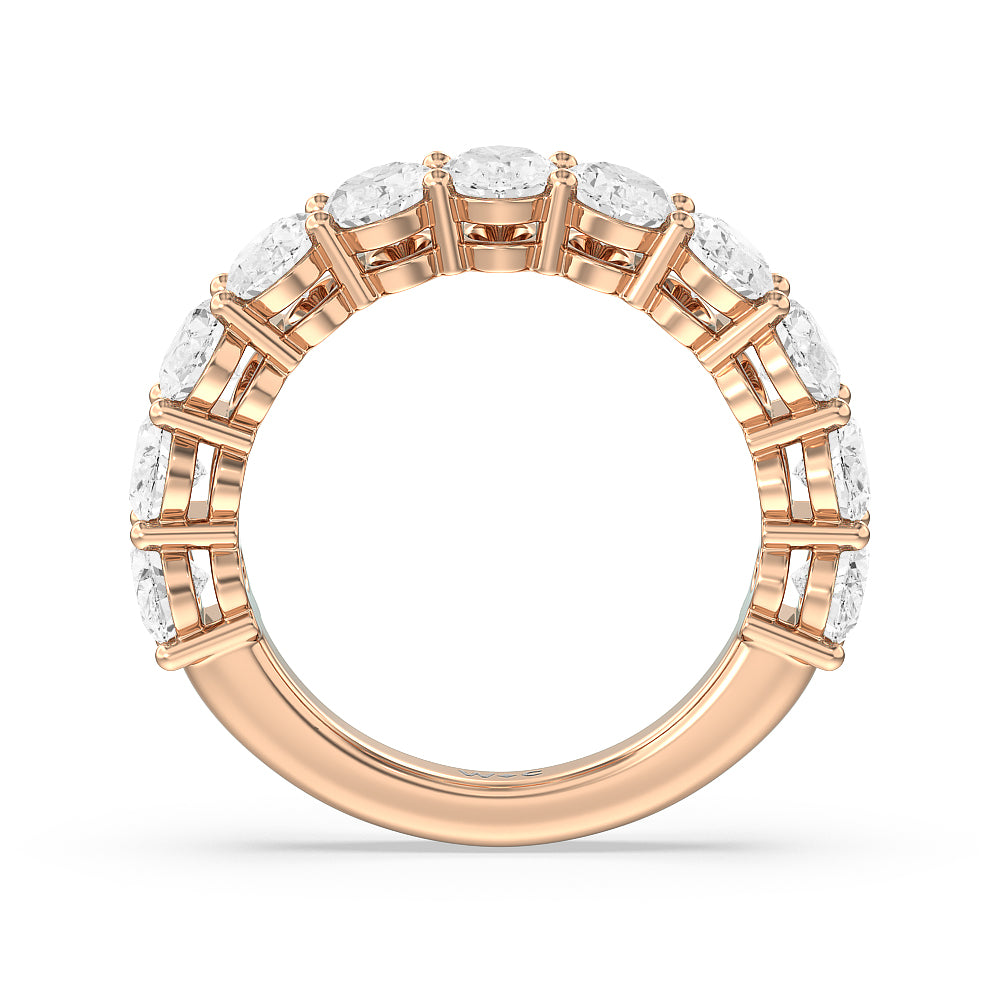 Modified Oval Anniversary Ring – With Clarity