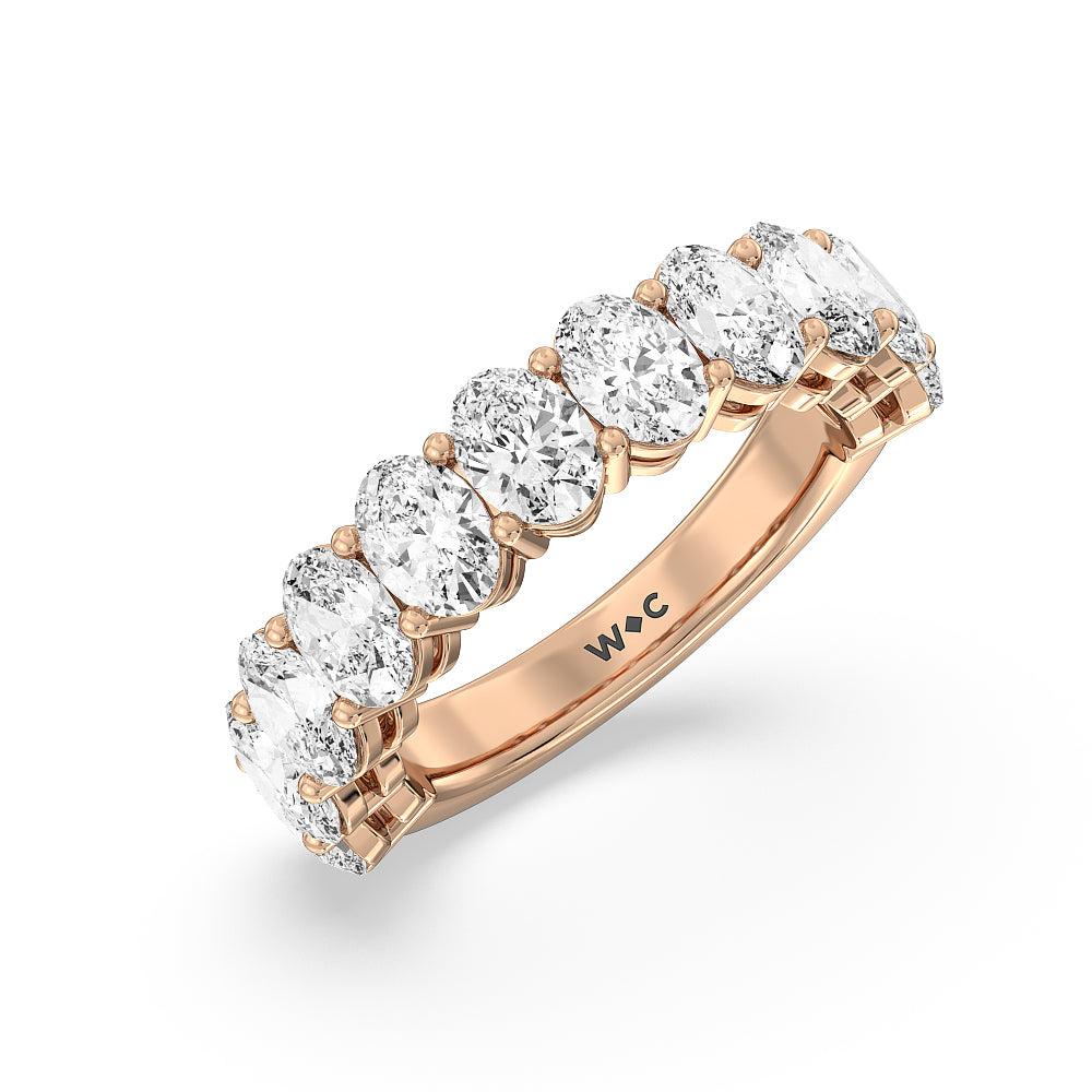 Modified Oval Anniversary Ring – With Clarity