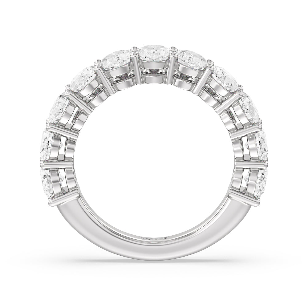Modified Oval Anniversary Ring – With Clarity