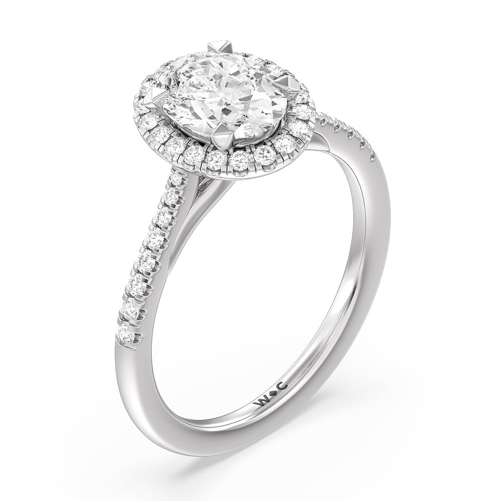 Fishtail Cathedral 1 1/3 CTTW Round Cut Lab Grown Diamond Engagement ...