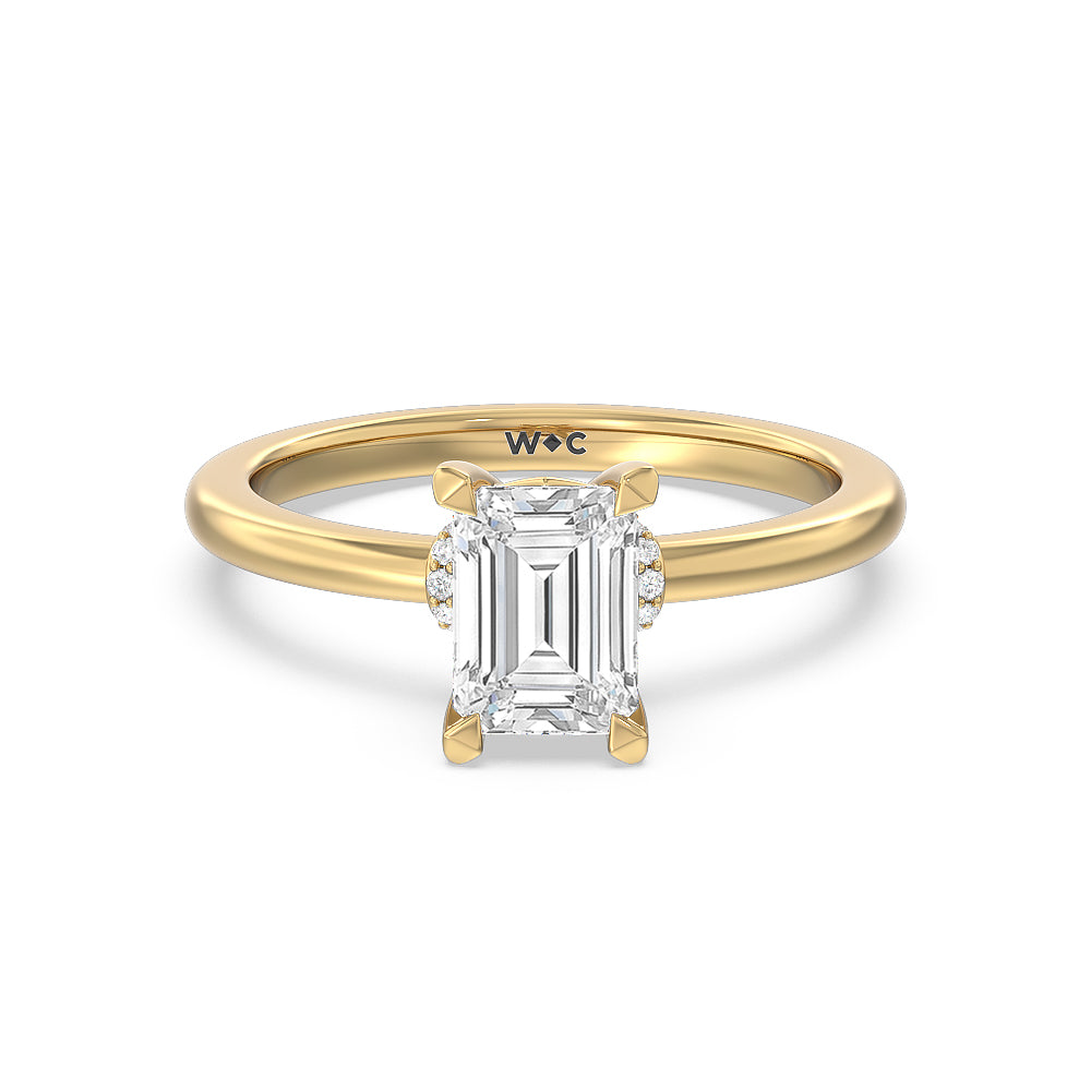 Collar Fine Line 1 1/2 CTTW Round Cut Lab Grown Diamond Engagement Ring ...