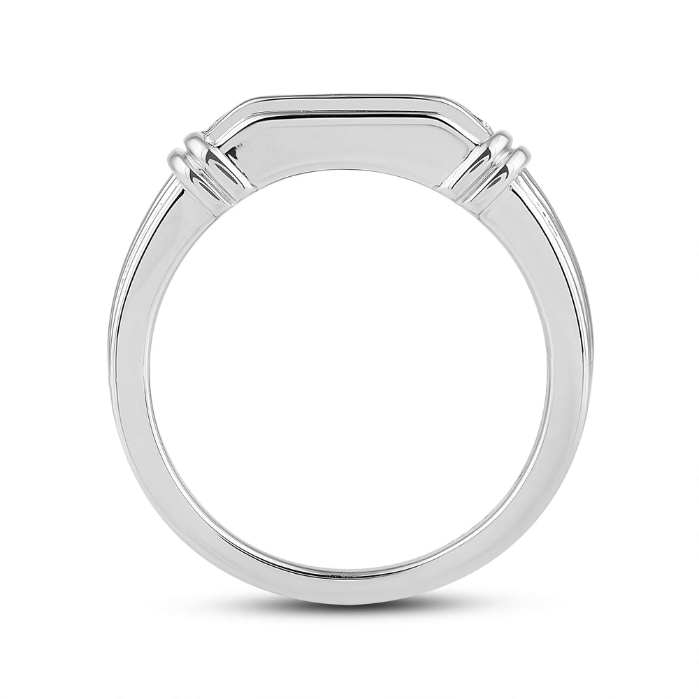 5 Stone Channel Set Ridged Diamond Mens' Ring – With Clarity